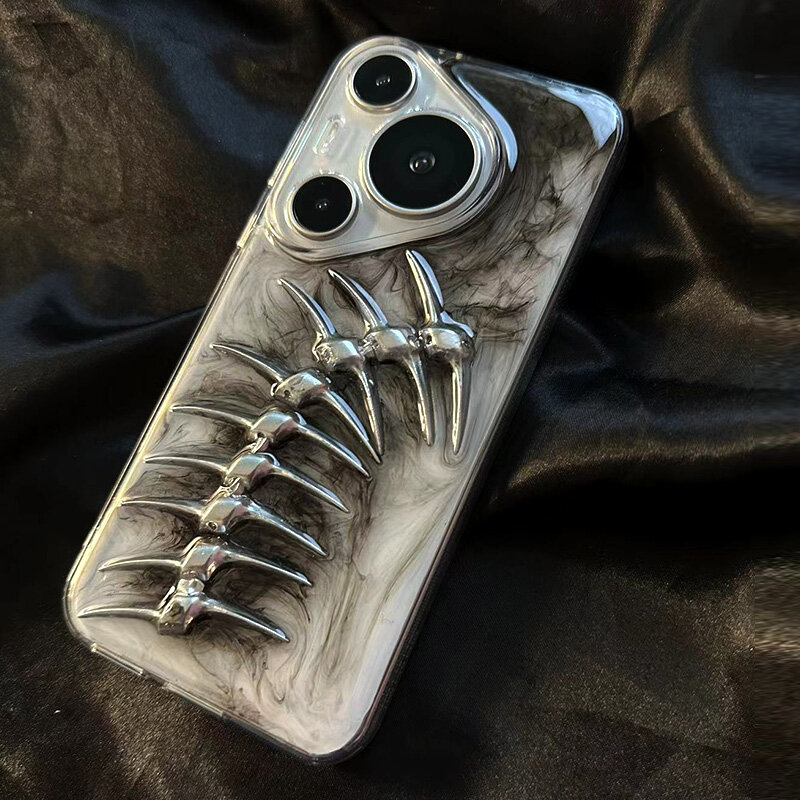 Чехол для Huawei Mate 30 Pro с диффузионным рисунком в виде рыбьей косточки, черный, защита мобильного устройства
