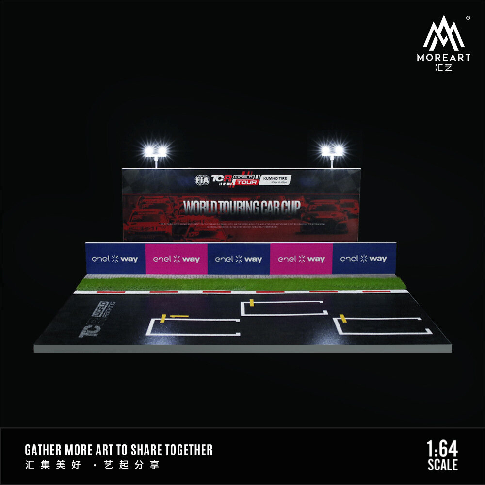 MoreArt 1:64 Масштабная гоночная модель с подсветкой для WTCR World Touring Car Cup Коллекционная модель из цинка