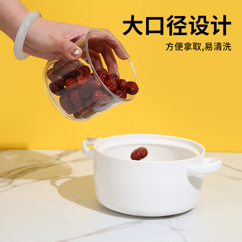 Пластиковая герметичная банка для хранения круп на кухне, прозрачная, штабелируемая, для холодильника, контейнер для свежести, банка для хранения закусок и конфет