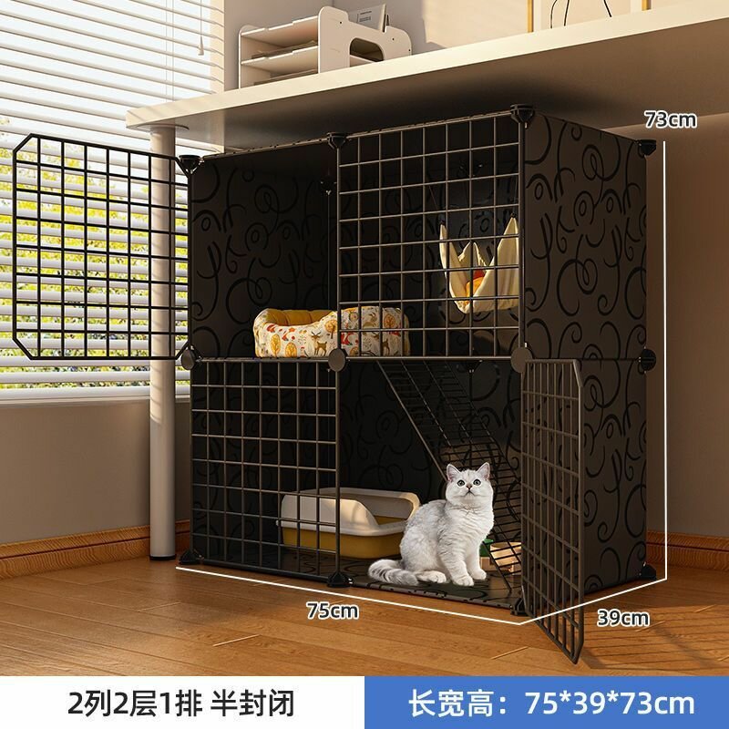 Клетка для кошек, теплая зимняя домашняя клетка с туалетом, многоуровневая вилла для кошек, extra large, свободное пространство, кошачий шкаф, дом для маленьких кошек