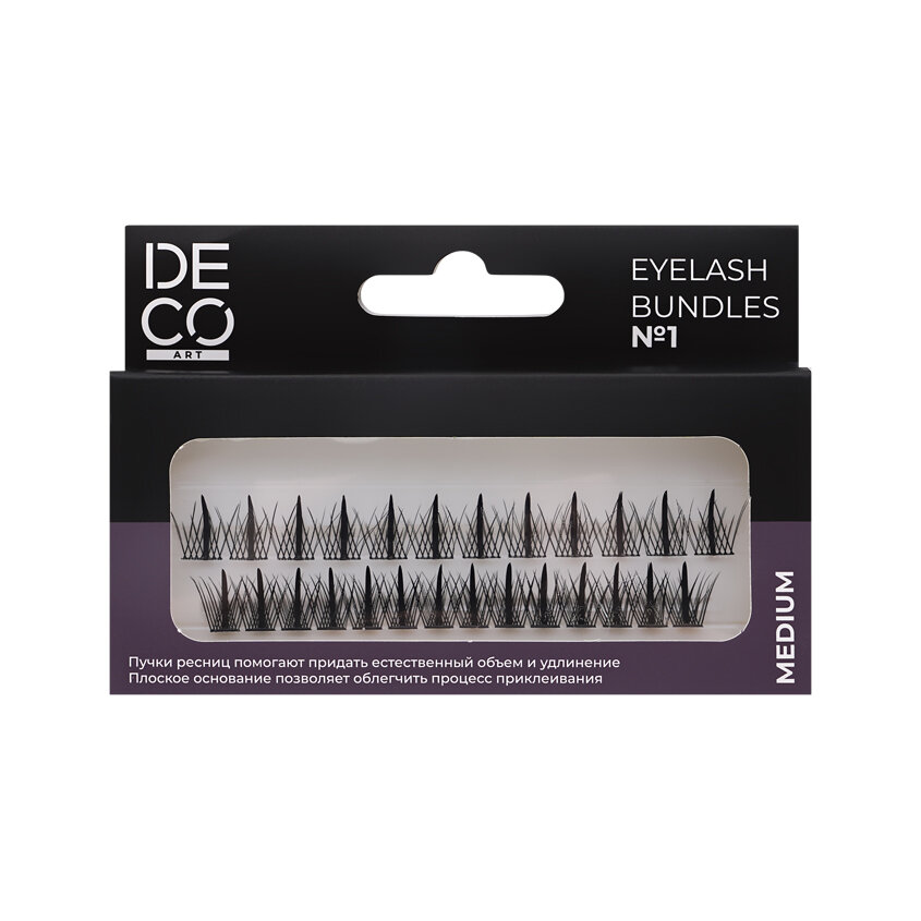 Пучки ресниц DECO. ART EYELASH BUNDLES набор №1 (микс средний размер)