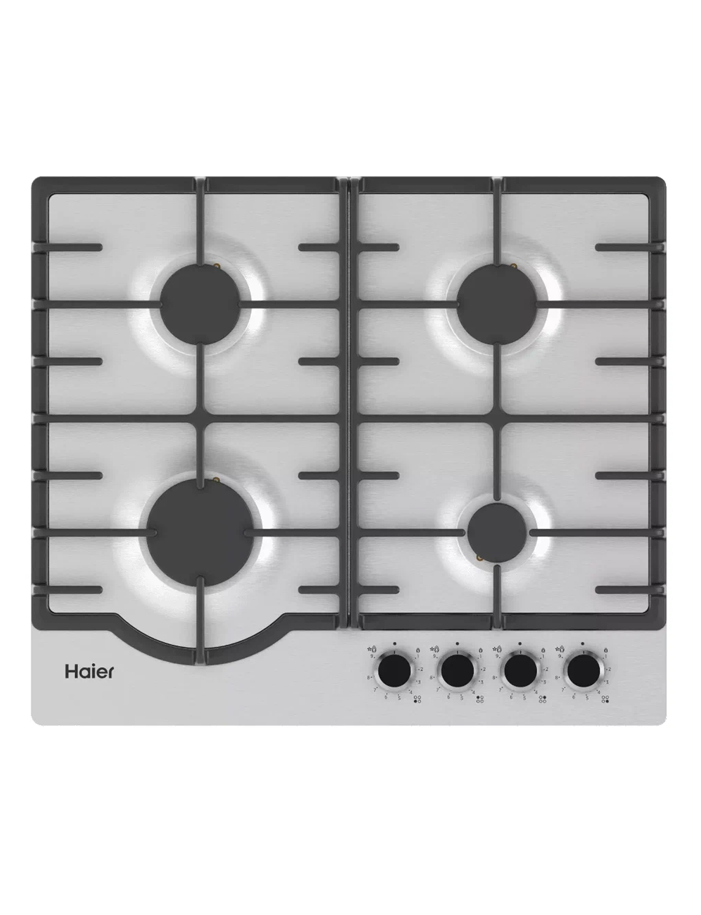 Варочная панель Haier HHX-M64RNVX, нержавеющая сталь, 4 конфорки