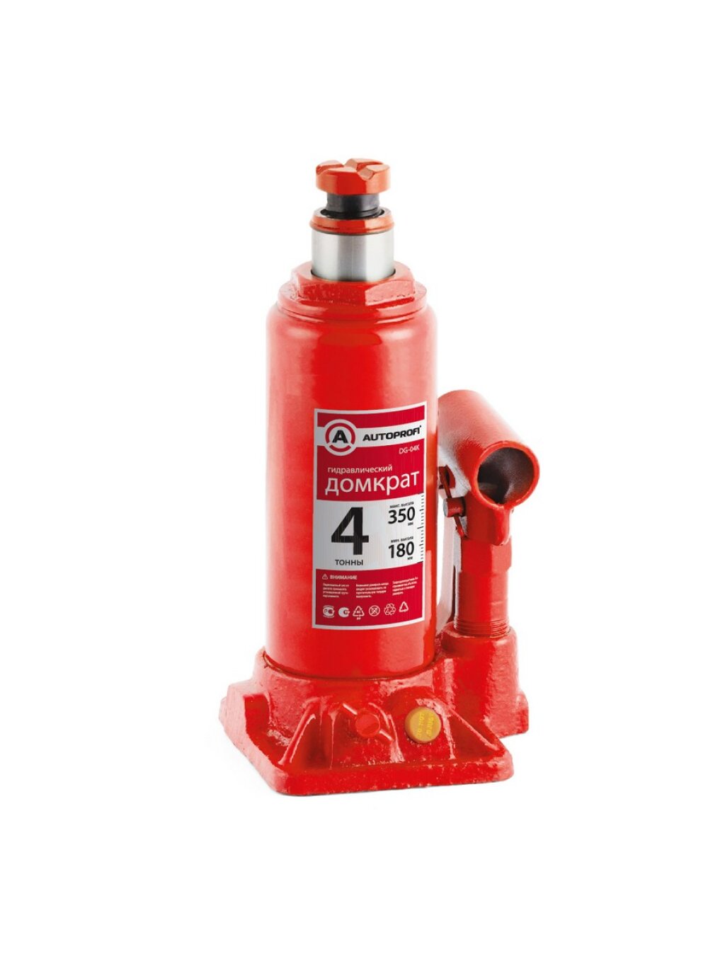 Домкрат бутылочный 4 т. Autoprofi в кейсе 180-350 мм