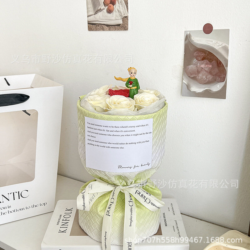 Международный женский день, День святого Валентина, праздник Циси, «Маленький принц»: популярный букет роз, букет из мыльных цветов, подарок на день рождения для девушки.