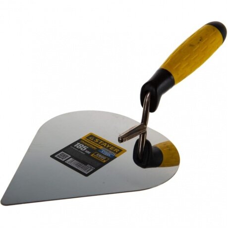 Кельма STAYER ? PROFI, сердце, нержавеющее полотно, 2-х компонентная рукоятка, 185х150мм