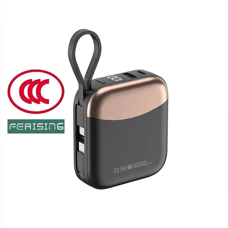 (Черный) CCC 10000mAh Mini Power Bank 66W быстрая зарядка Powerbank китайская сертификация внешняя батарея для iPhone Xiaomi Huawei Samsung