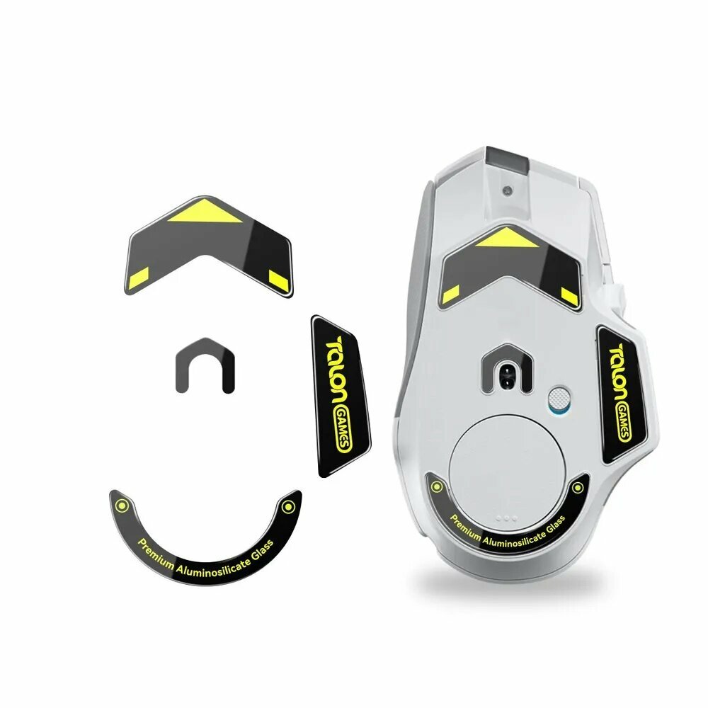 Стеклянные глайды для мыши Logitech G502 X PLUS Wireless / ножки из закаленного стекла, черные / TALONGAMES