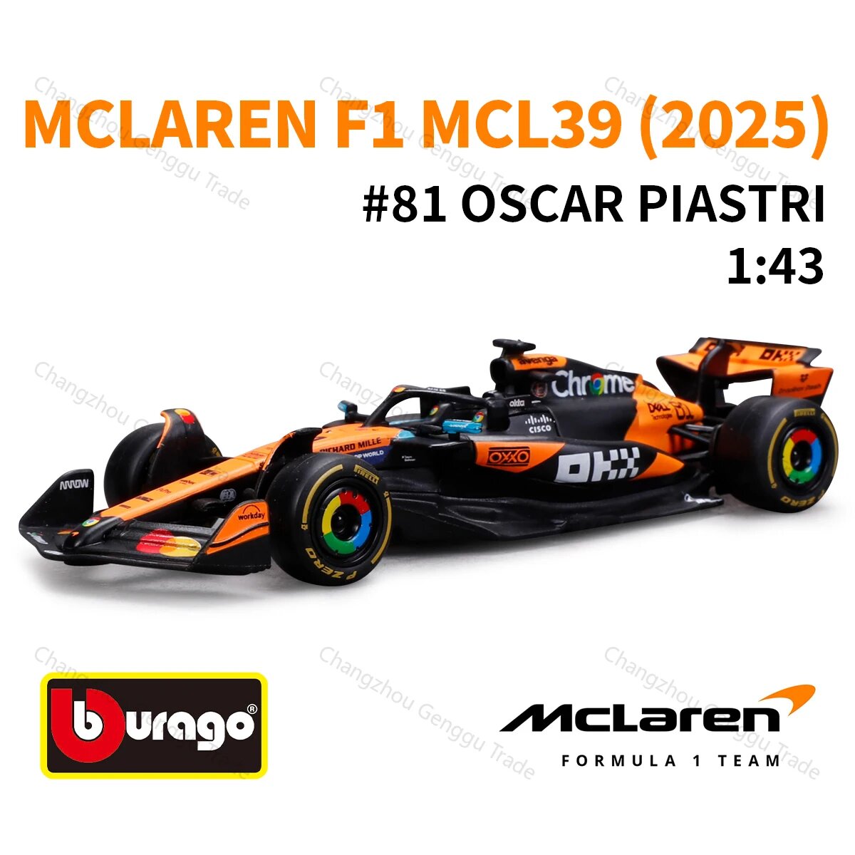 Bburago 1:43 McLaren MCL39 2025 #81 Piastri