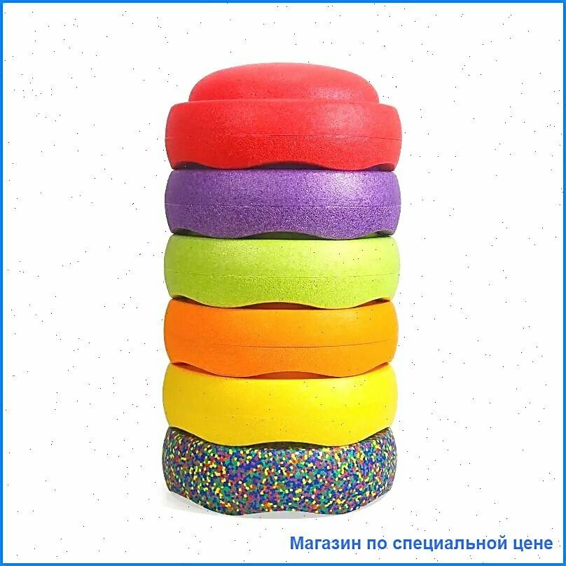 Балансир для детей/Балансировочные полусферы детские для свободной игры 6шт. круговой