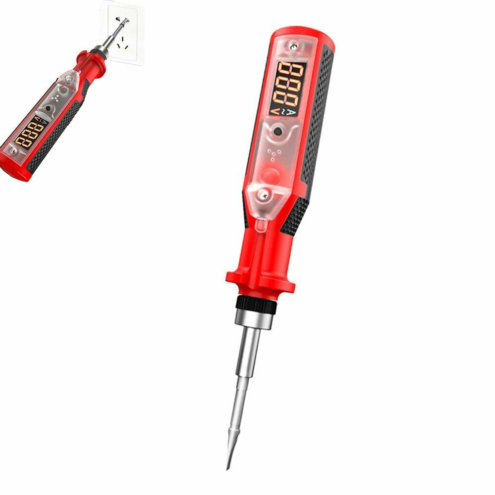 Тестер напряжения с отверткой, бесконтактный, для зарядки от Type-C (3-450 В), с цифровым дисплеем, звуковой и световой сигнализацией, для дома.