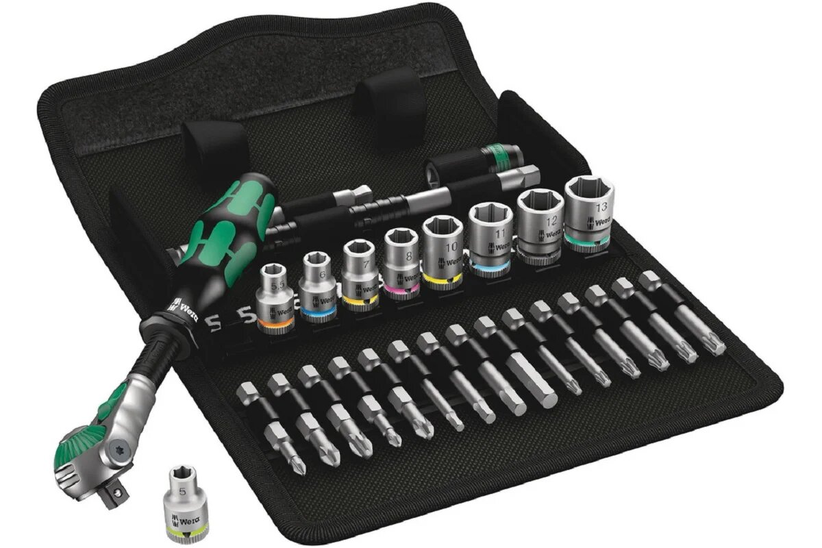 Набор торцевых головок Wera WE-004046 в компл:29 предметов