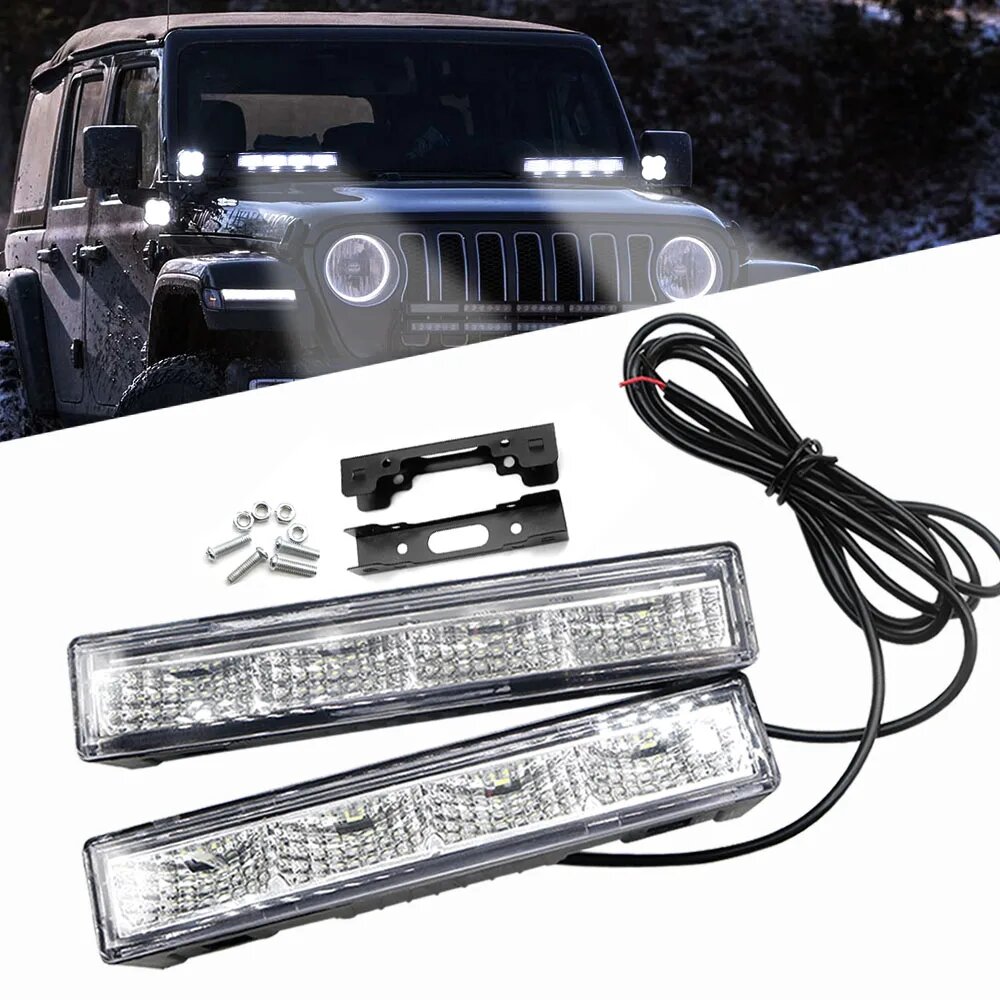 2шт универсальный дневной свет 4LED Стайлинг автомобиля дневные ходовые огни DRL