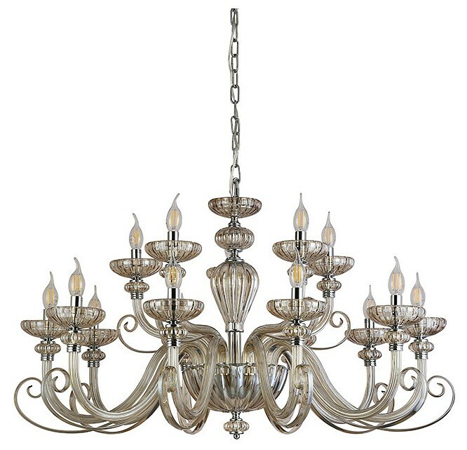 Подвесная люстра Newport ANNETTE 8620+5/C chrome cognac