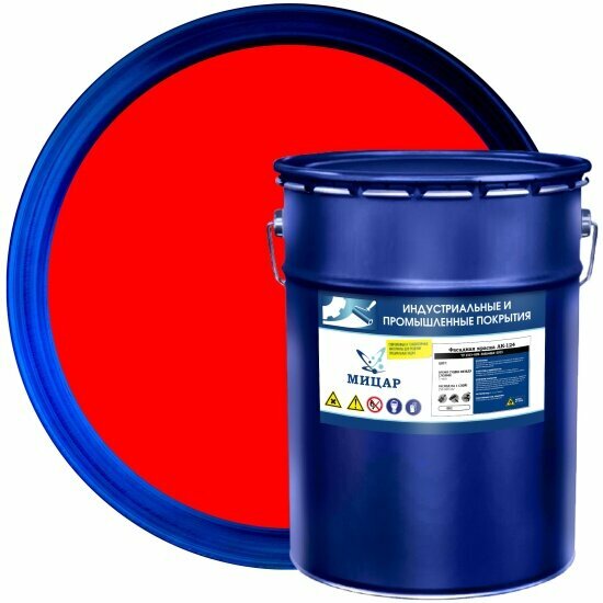 Фасадная эмаль Мицар КО-174 эмаль (20 кг) красный