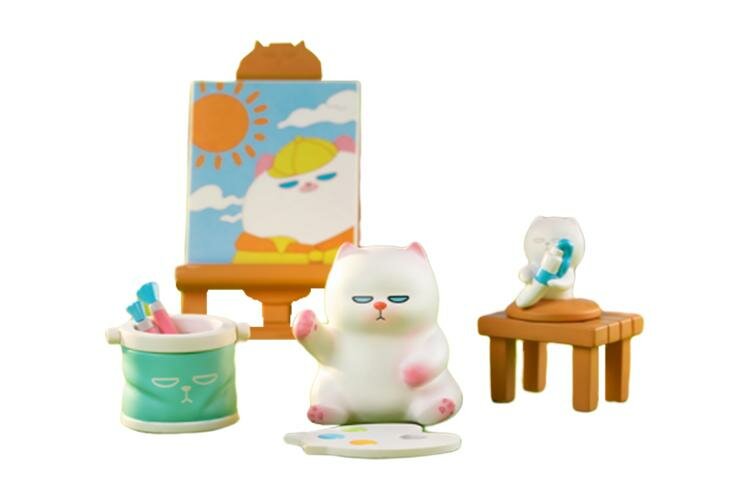 Игрушка унисекс POP MART VIVICAT Courtyard Life Collection Confirmed-Cat Painter (Open)