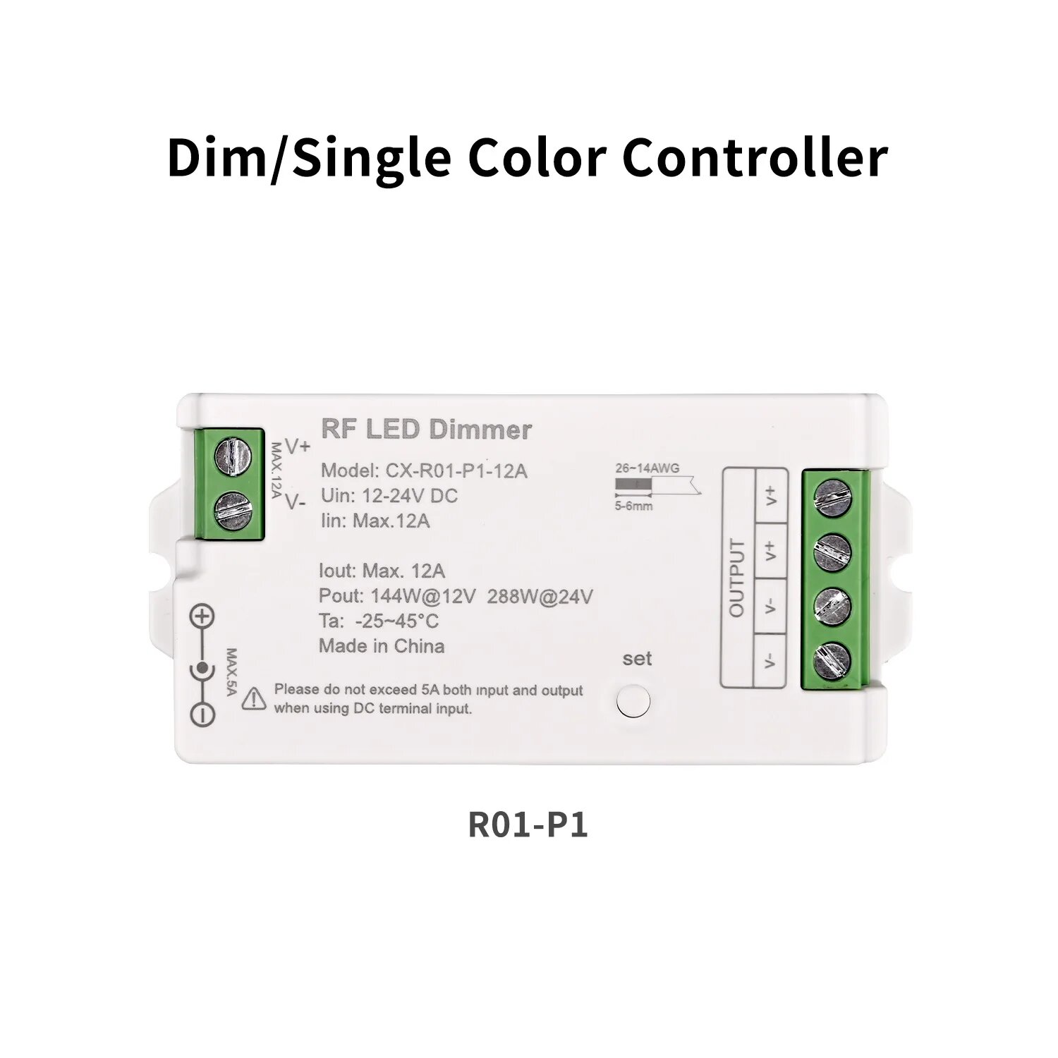 RGB контроллер 2,4ГГц с пультом Single Color Dimmer