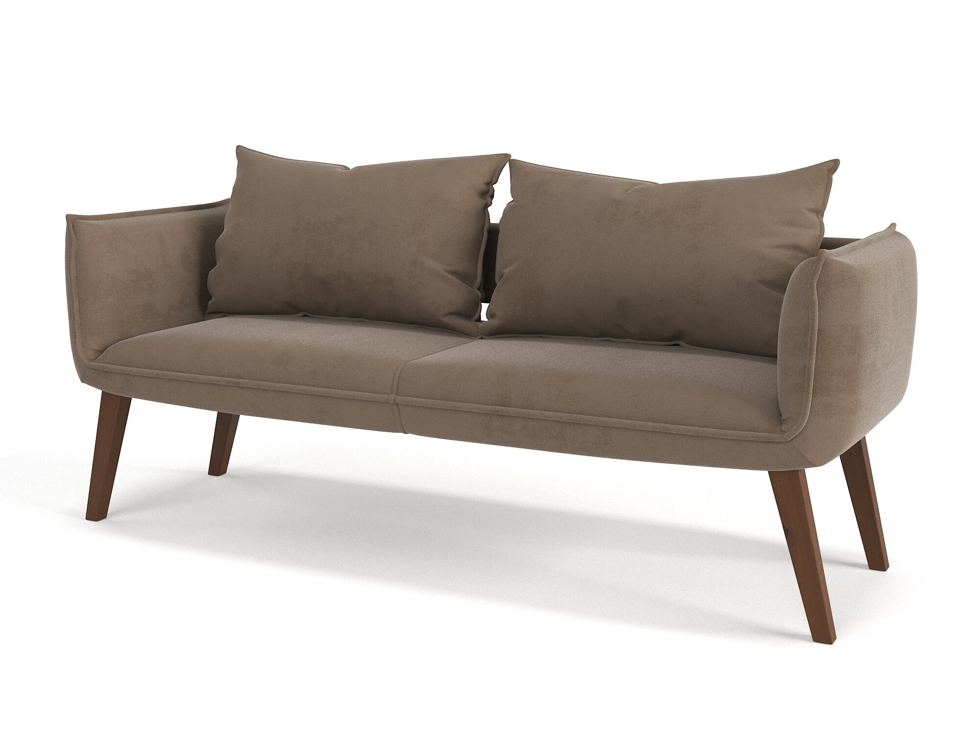 Мини диван на кухню Soft Element Портер30 Brown, велюр, двухместный, в офис, на дачу, на балкон