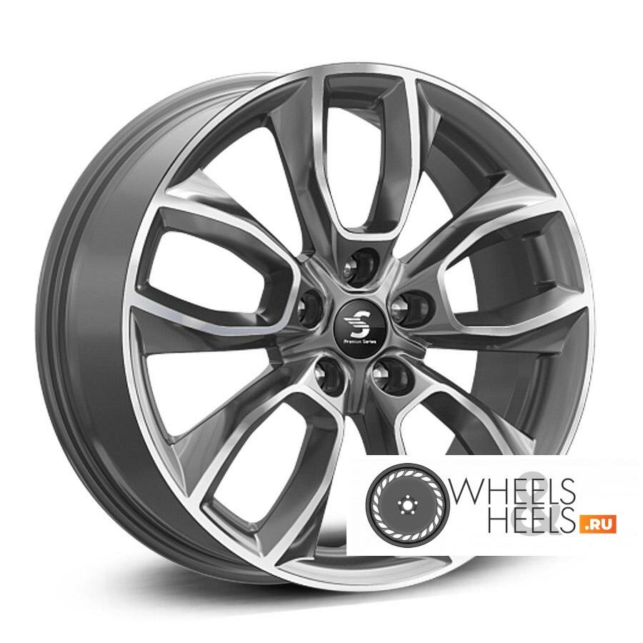 Диск Premium Series КР001 Uni-S_Belgee X70 18x7 5x114.3 et45 dia60.1 Темно - серый глянцевый с полированной лицевой пове