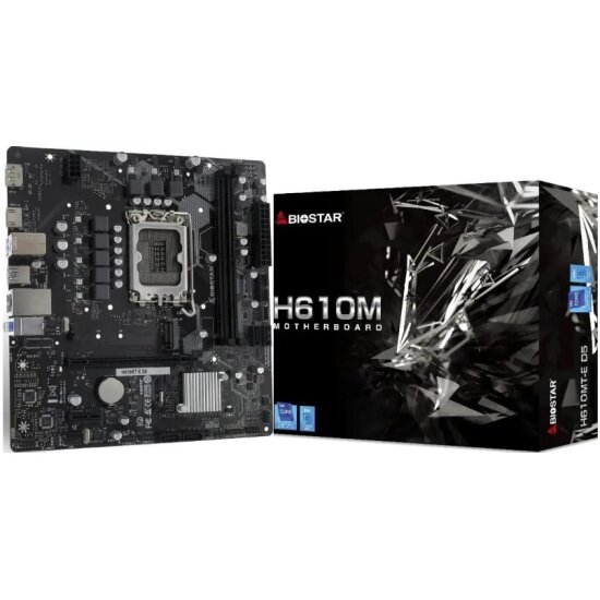 Материнская плата Biostar H610MT-E D5 (LGA1200, mATX)
