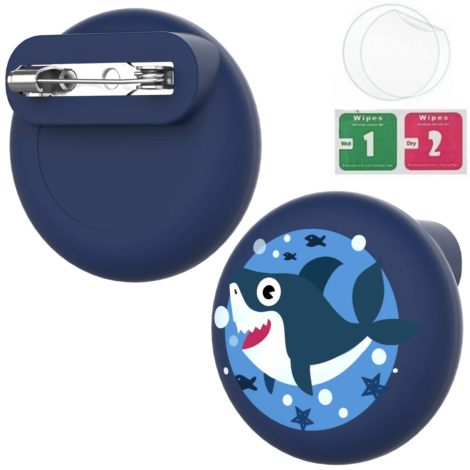 Детское ожерелье Airtag из силикона Синий, Waterproof Pin-PP