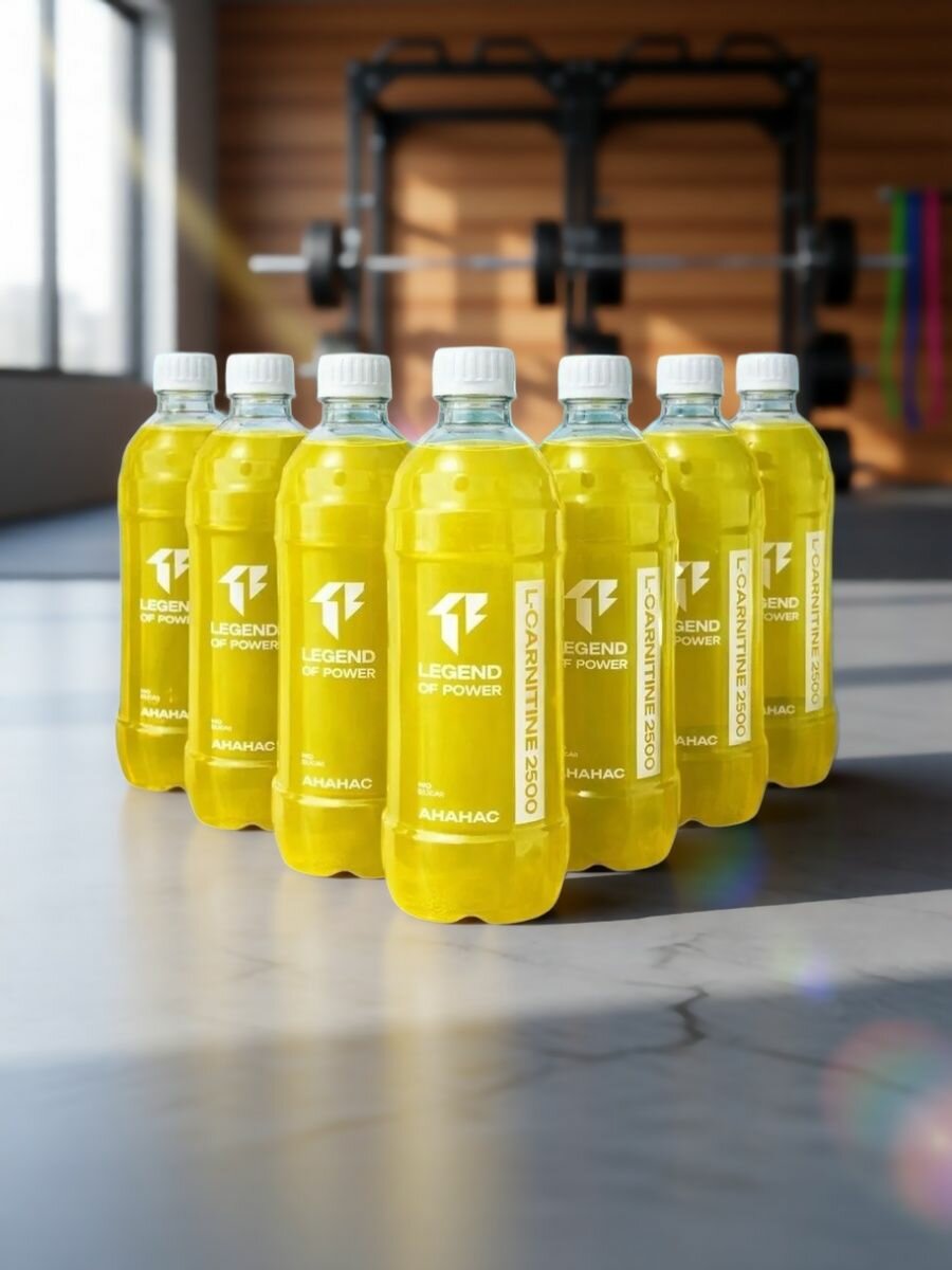 L carnitine Л карнитин жидкий(2500mg) Ананас, 0,5л/8шт. Без Сахара "Legend of Power"