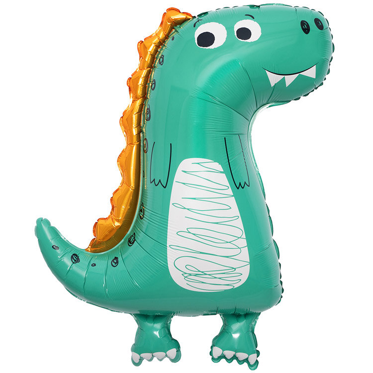 Воздушный шар из фольги. Фигура, Динозаврик, Зеленый (28'/71 см, CHN)