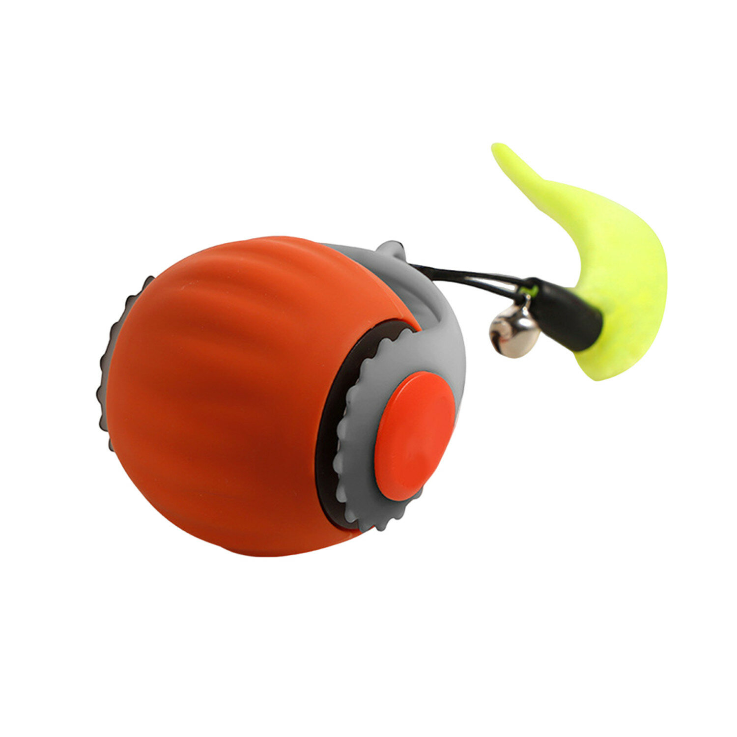 Интерактивная мяч игрушка для котов, автоматическое вращение для домашних питомцев, тихая мяч игрушка, автоматическое движение, подпрыгивающая мяч, игрушка для котят, заряжаемая силиконовая, саморасполагающаяся мяч (оранжевый), материал ABS+силикон,