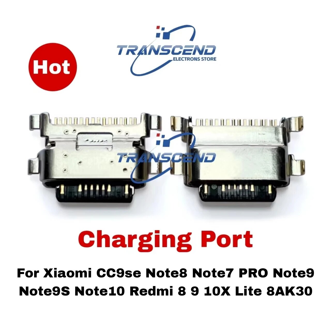 10-200 шт. USB-разъемы для зарядки, док-станции, разъемы для Xiaomi CC9SE, Note 7, 8 PRO, Note9, 9S, Note10, Redmi 8, 9, 10X Lite, 8A, K30