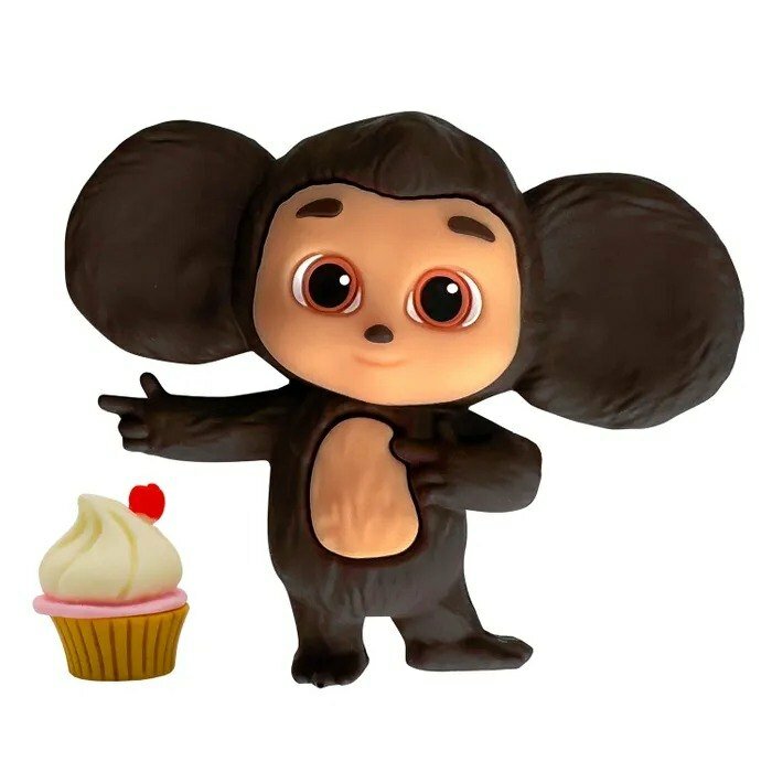 Фигурка Чебурашка, с аксессуаром молочный маффин, Funky Toys, (4х11х13), (CHE2403-2)