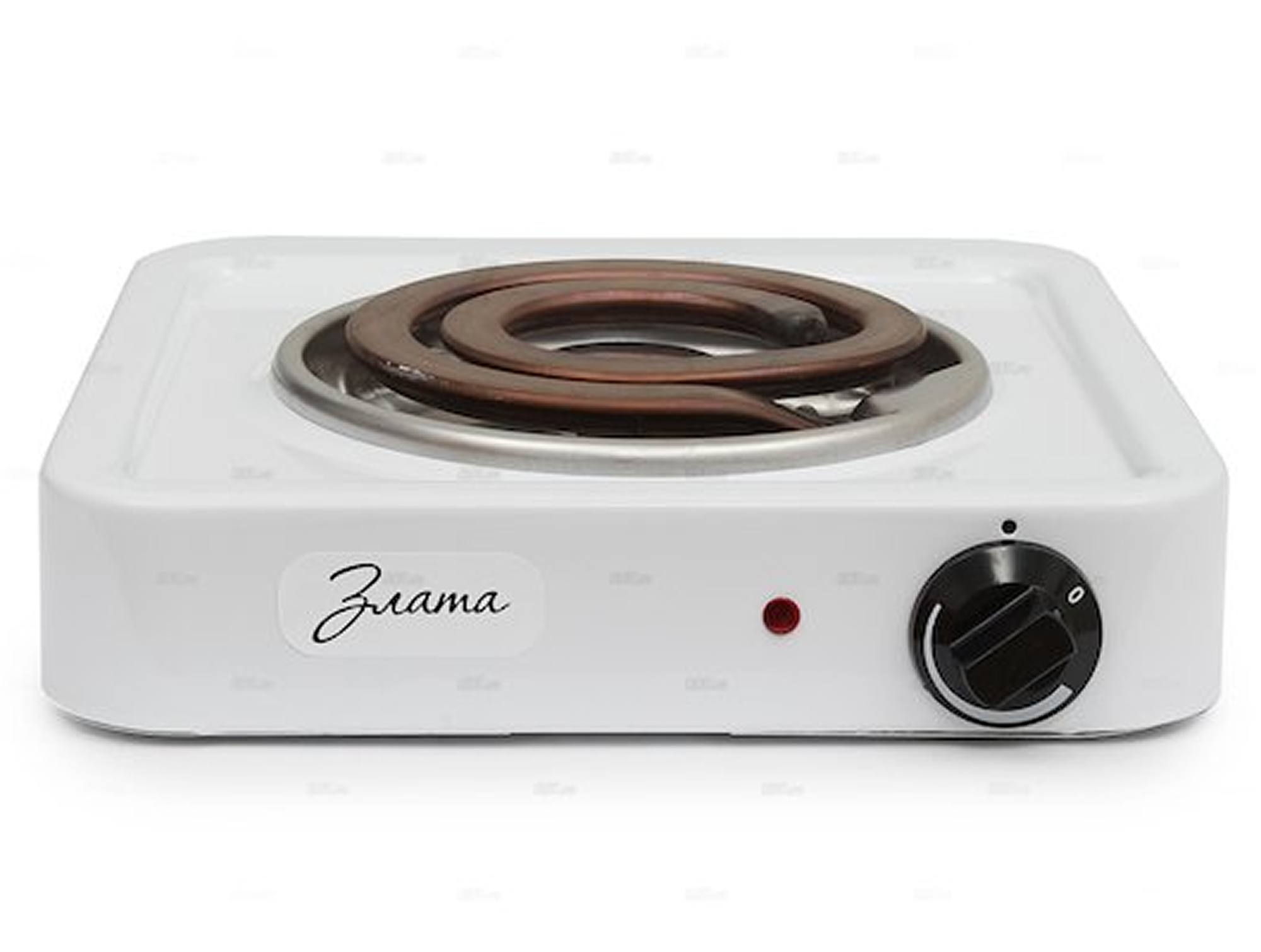 Настольная плита Злата 114 Т, белая, электрическая, 1 комфорка