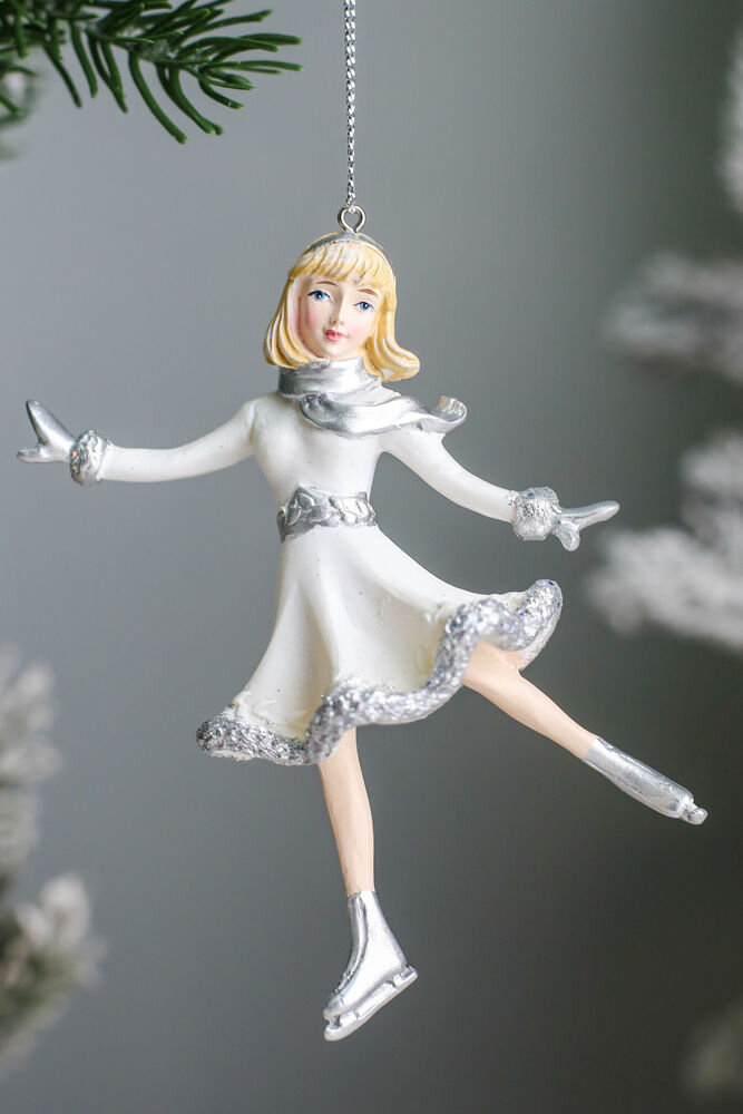 Ёлочная игрушка фигуристка - зимнее вдохновение, полистоун, 11 см, Курт С. Адлер (Kurt S. Adler) E0855-2