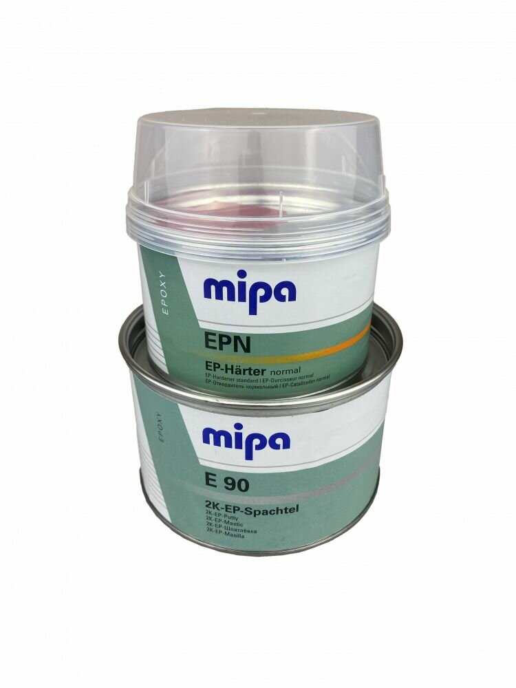 Mipa E90 2K-EP-Spachtel эпоксидная светло-серая 1кг + отвердитель EPN 0,5кг
