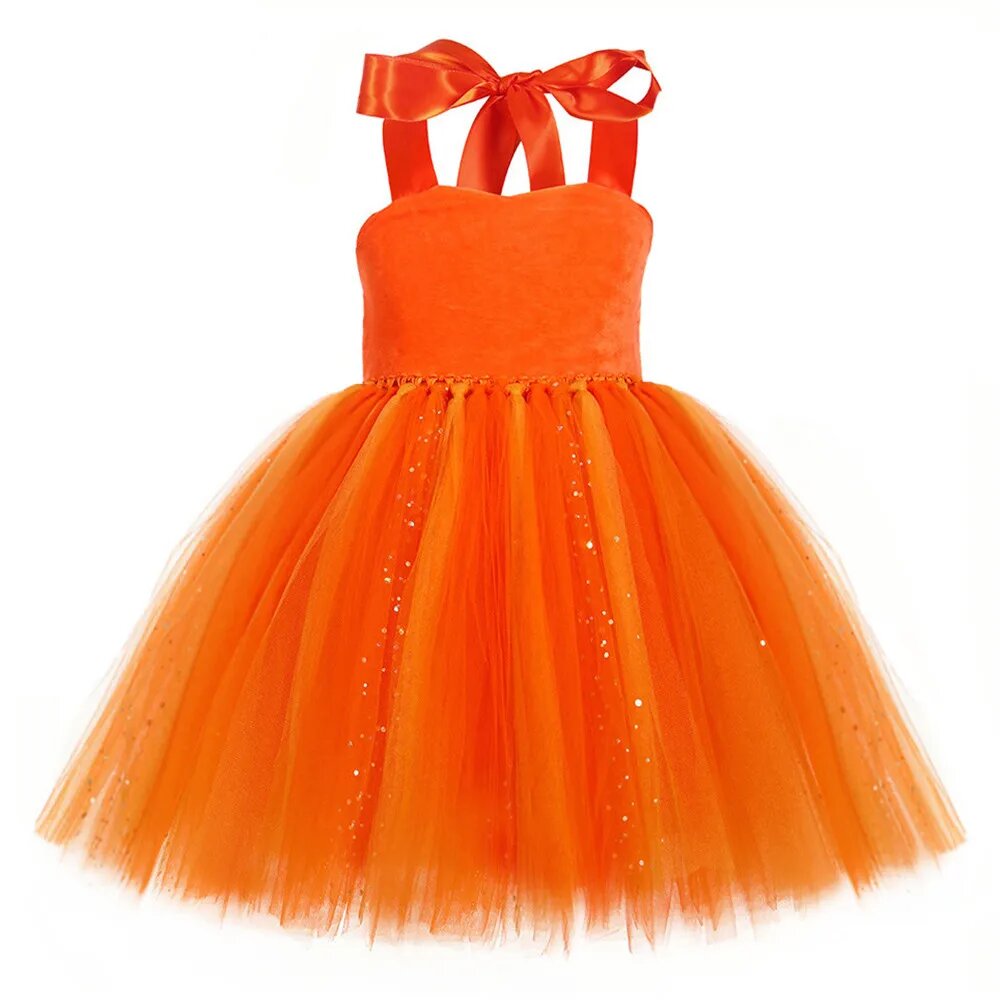 Детский костюм белки, оранжевый тюлевый топ и юбка 2Т, Only Dress
