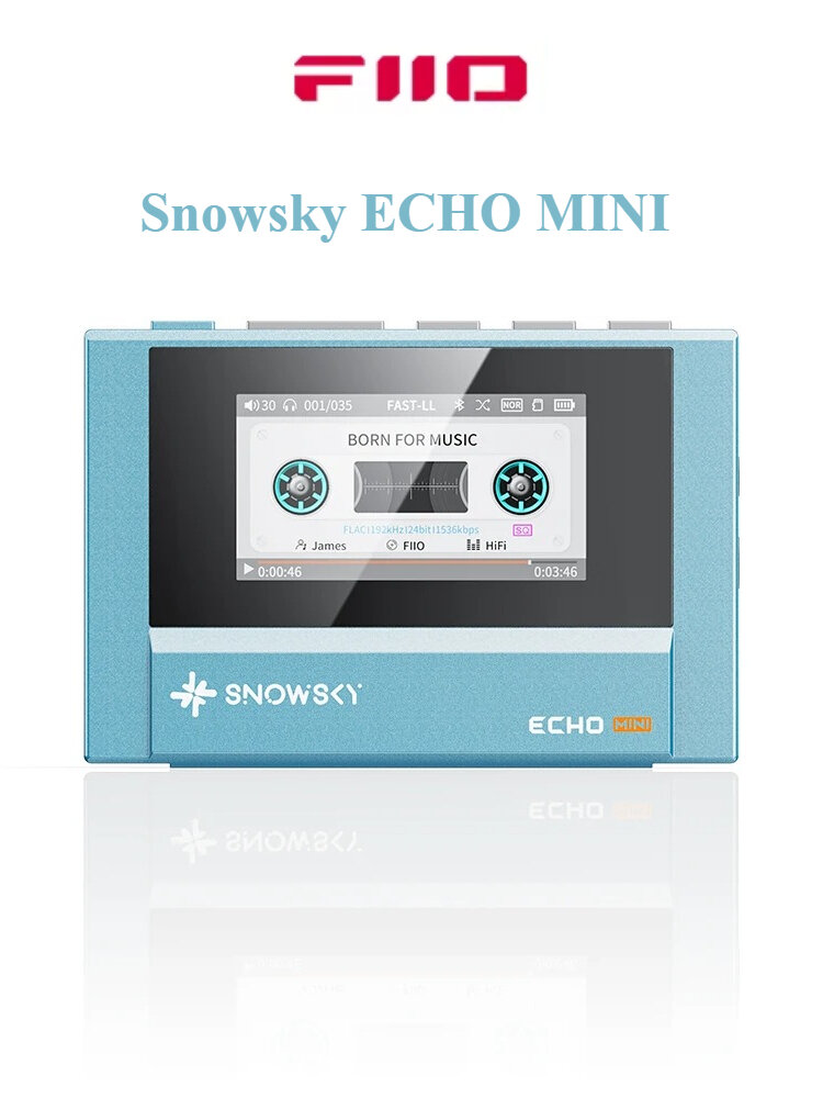 FiiO Snowsky ECHO MINI Портативный Музыкальный Плеер Без Потерь Bluetooth UI С Длительным Сроком Службы Custom Mini MP3