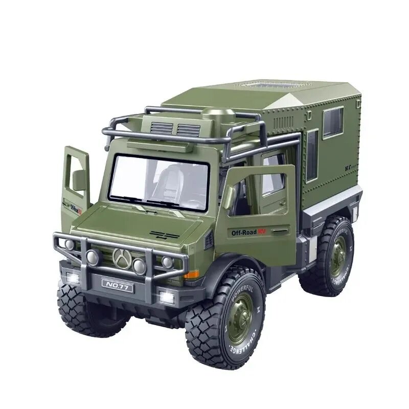 Игрушечная машинка внедорожник Off-Road RV, масштаб 1/24, открывающиеся двери, звуковые и световые эффекты, зеленый
