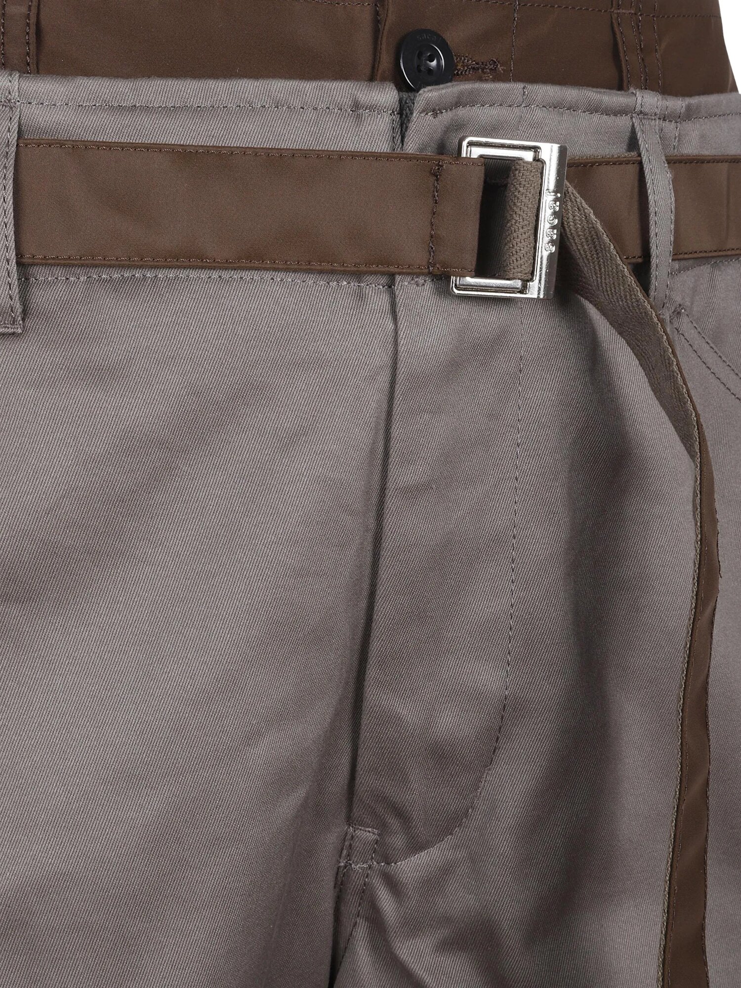 Брюки карго Sacai Twill cargo trousers, размер 50, серый — фото 1