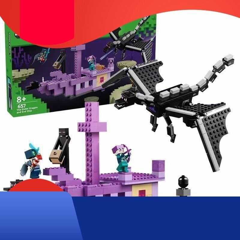 Конструктор Эндер Дракон и Корабль Края сопоставим с Minecraft 21264,657 деталей, возраст от 8