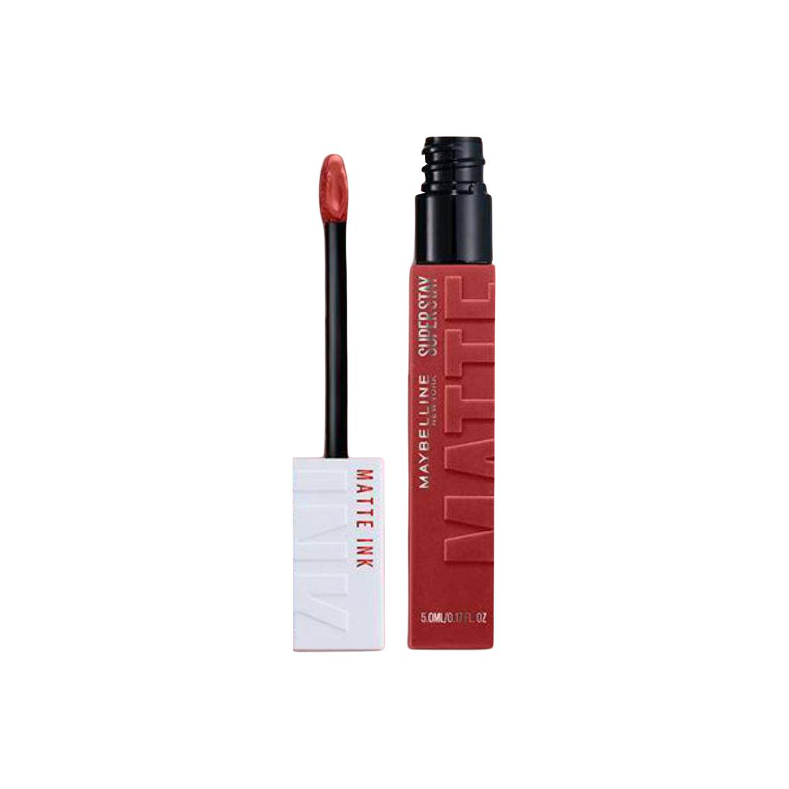 Помада жидкая матовая женская Maybelline Kiss Stick, оттенок #585N Love Brain, 5 мл