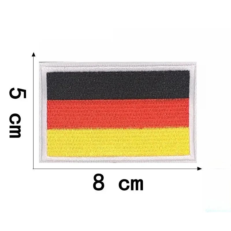 Вышивка на патче флаг Германии, 8x5 см, цвет: Germany 2