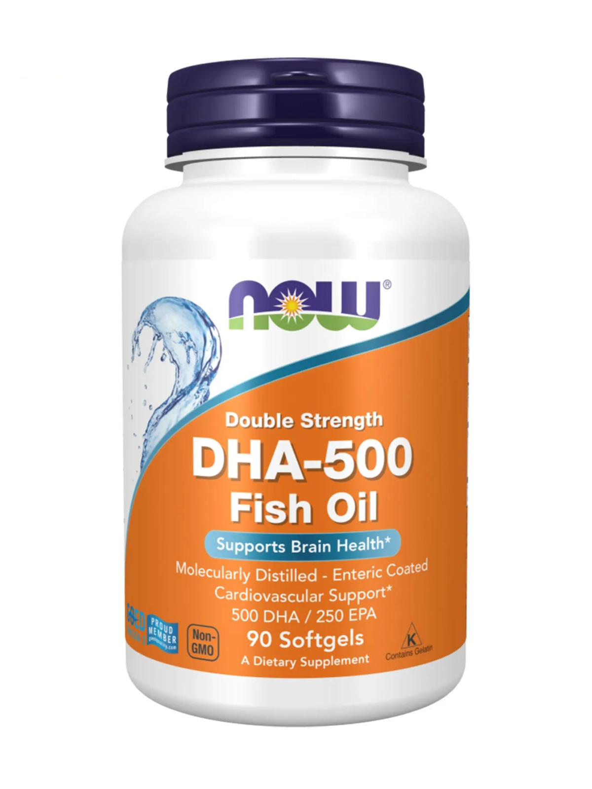 Омега 3 1000 мг ДГК - 500, DHA-500, NOW, 90 капсул