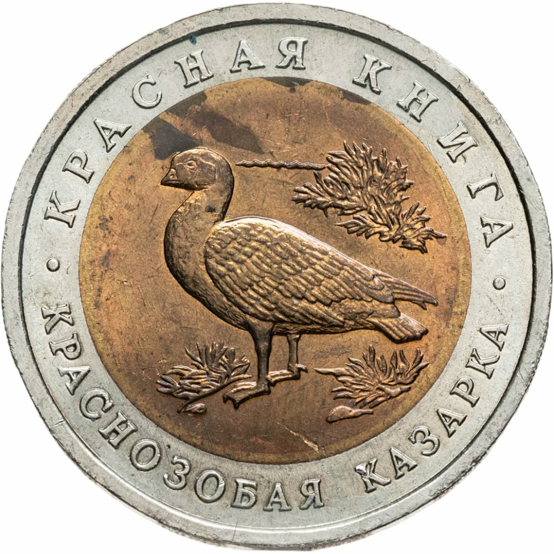 10 рублей 1992 ЛМД краснозобая казарка