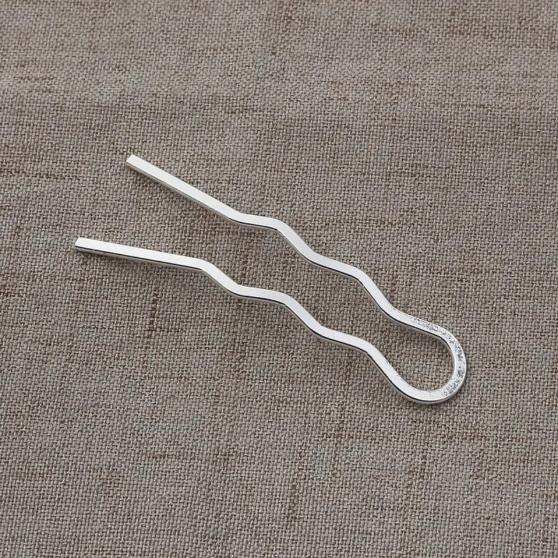 Серебряная шпилька для волос, Metal color: Silver