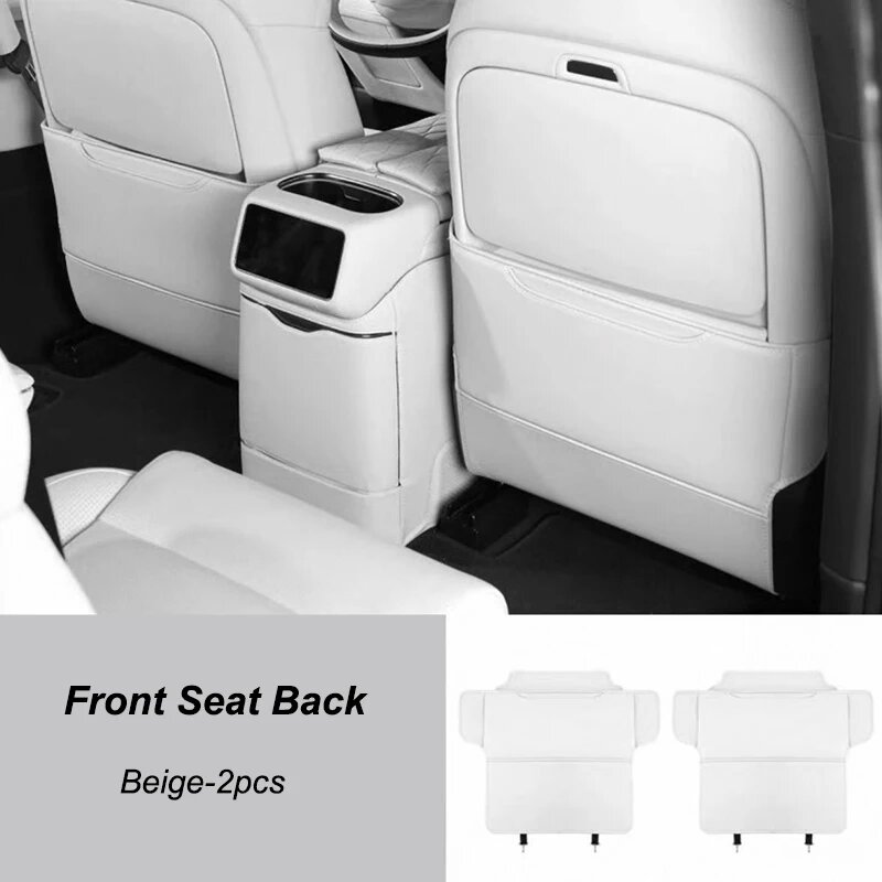 Для Lynk & Co 900, защитные чехлы на спинку сидений, кожаные противоударные чехлы, Front-beige