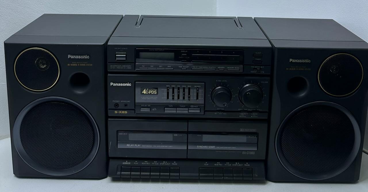 Кассетная магнитола Panasonic "Platinum Collection" RX-CT980, 120W, черный цвет (Товар Б/У)