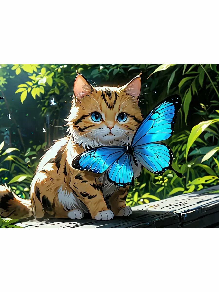 Картина по номерам на холсте Котенок 40*50 см