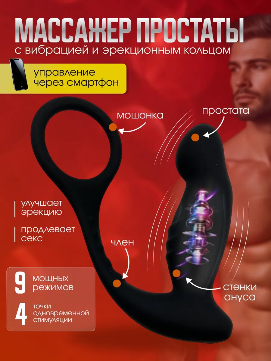 Анальный массажер простаты с дистанционным управлением