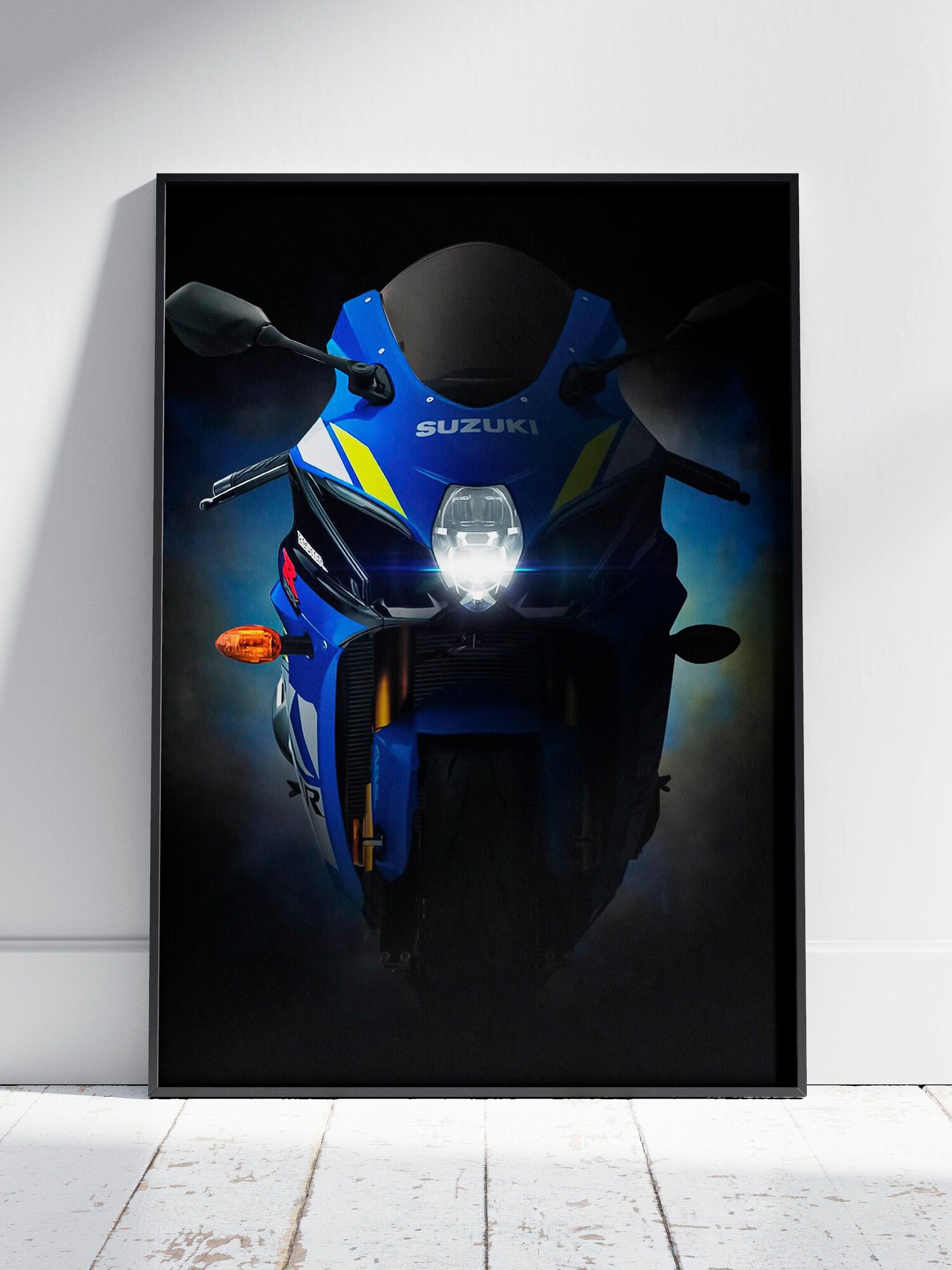 Плакат на стену для интерьера Мотоцикл (Suzuki GSX-R1000 5) - Постер по мото и байкам формата A3 (30x42 см)
