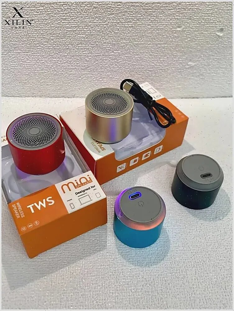 Мини Bluetooth TWS колонка XILIN LUXE портативная беспроводная, красная