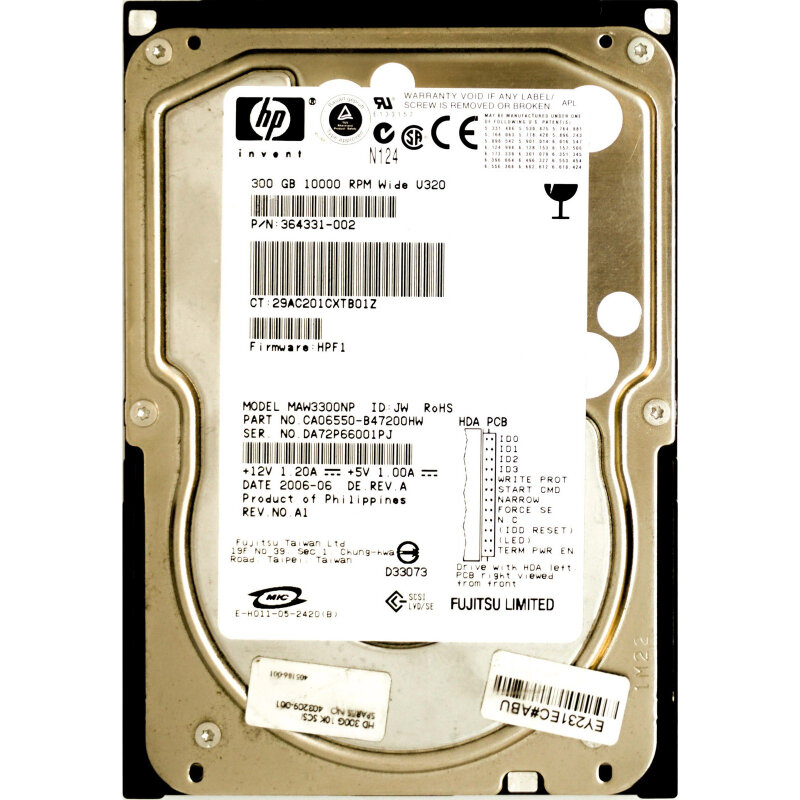 Жесткий диск HP 364331-002 300Gb U320SCSI 3.5" HDD