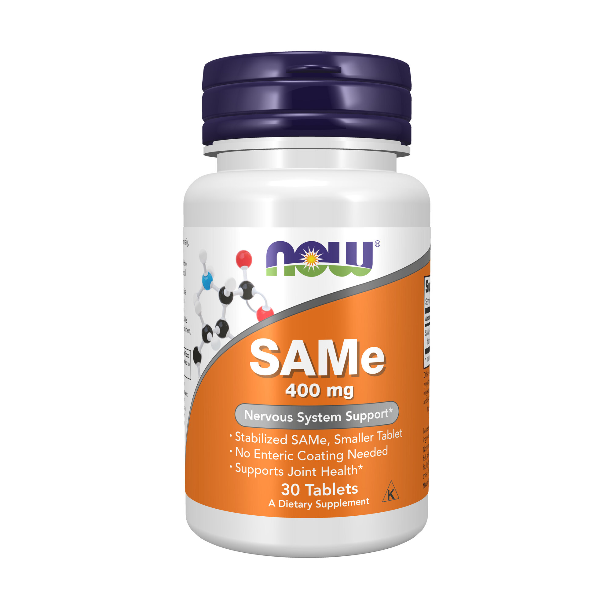 S-Аденозилметионин, NOW SAMe 400mg, 30 таблеток, для нервной системы, для суставов и связок, для печени, детокс